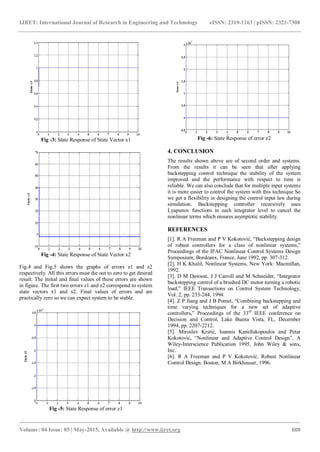 Control of non linear system using backstepping | PDF