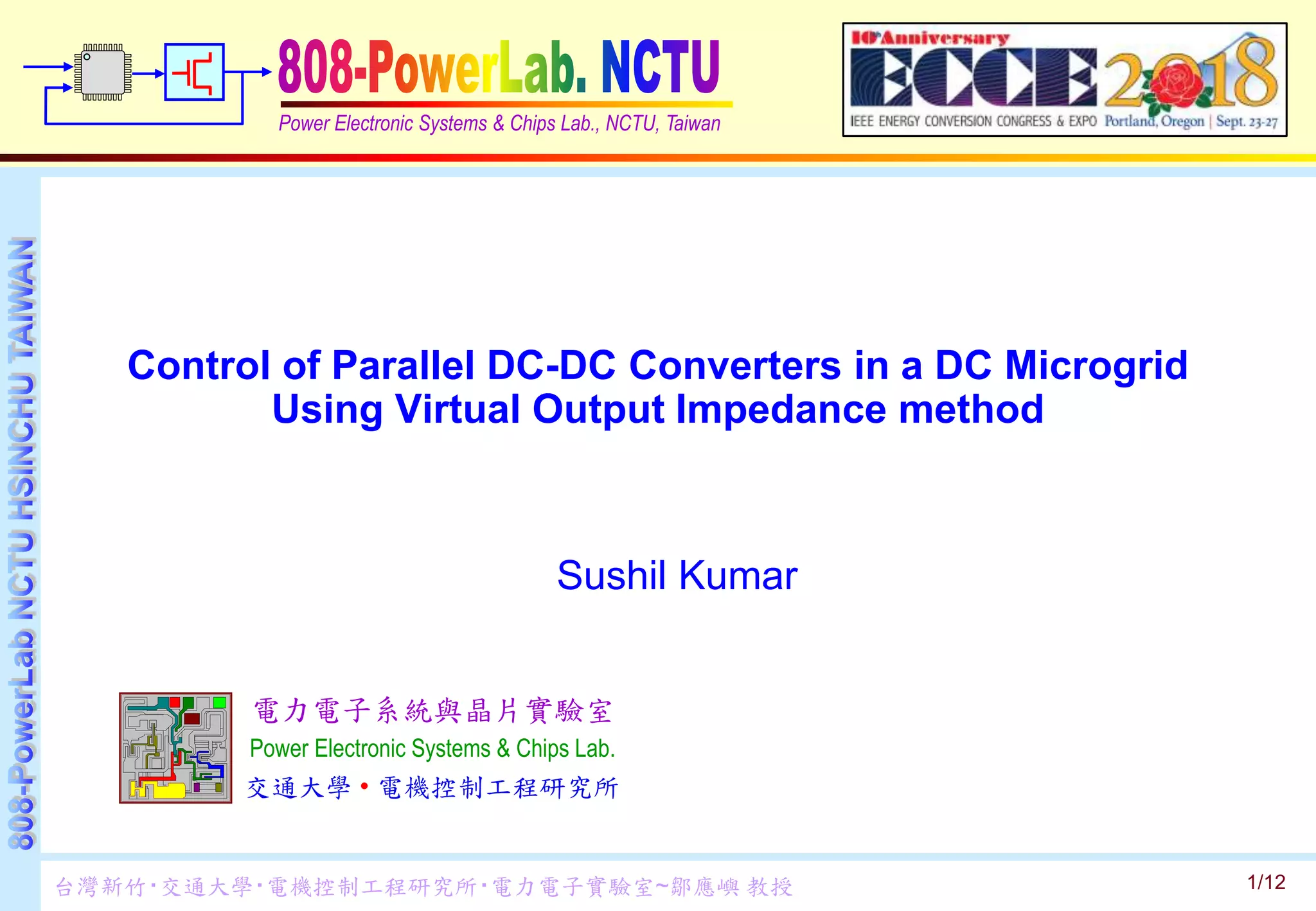 Control of parallel dc dc converters in a dc microgrid | PPT
