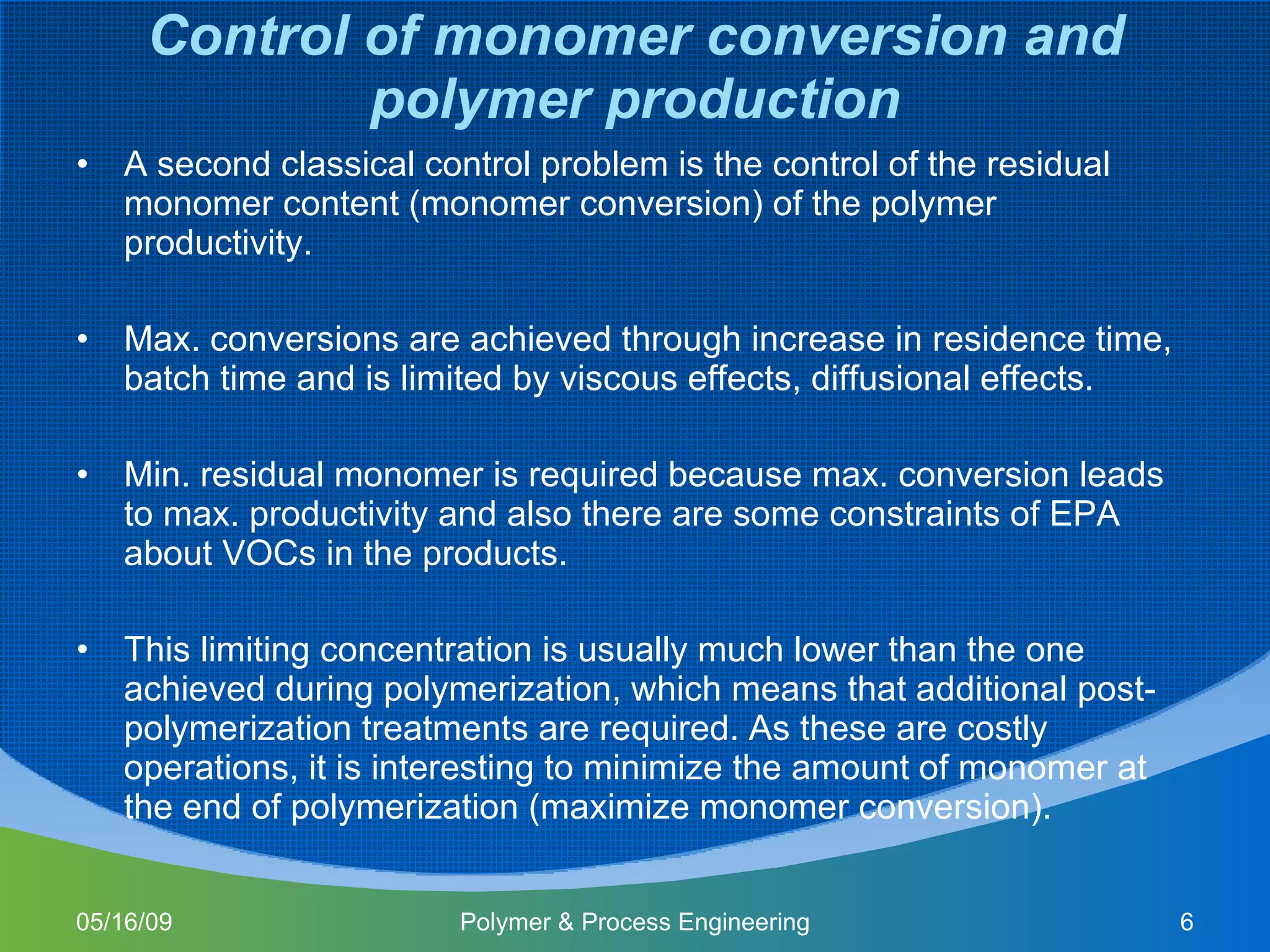 Control Of Polymerization Reactor | PPT
