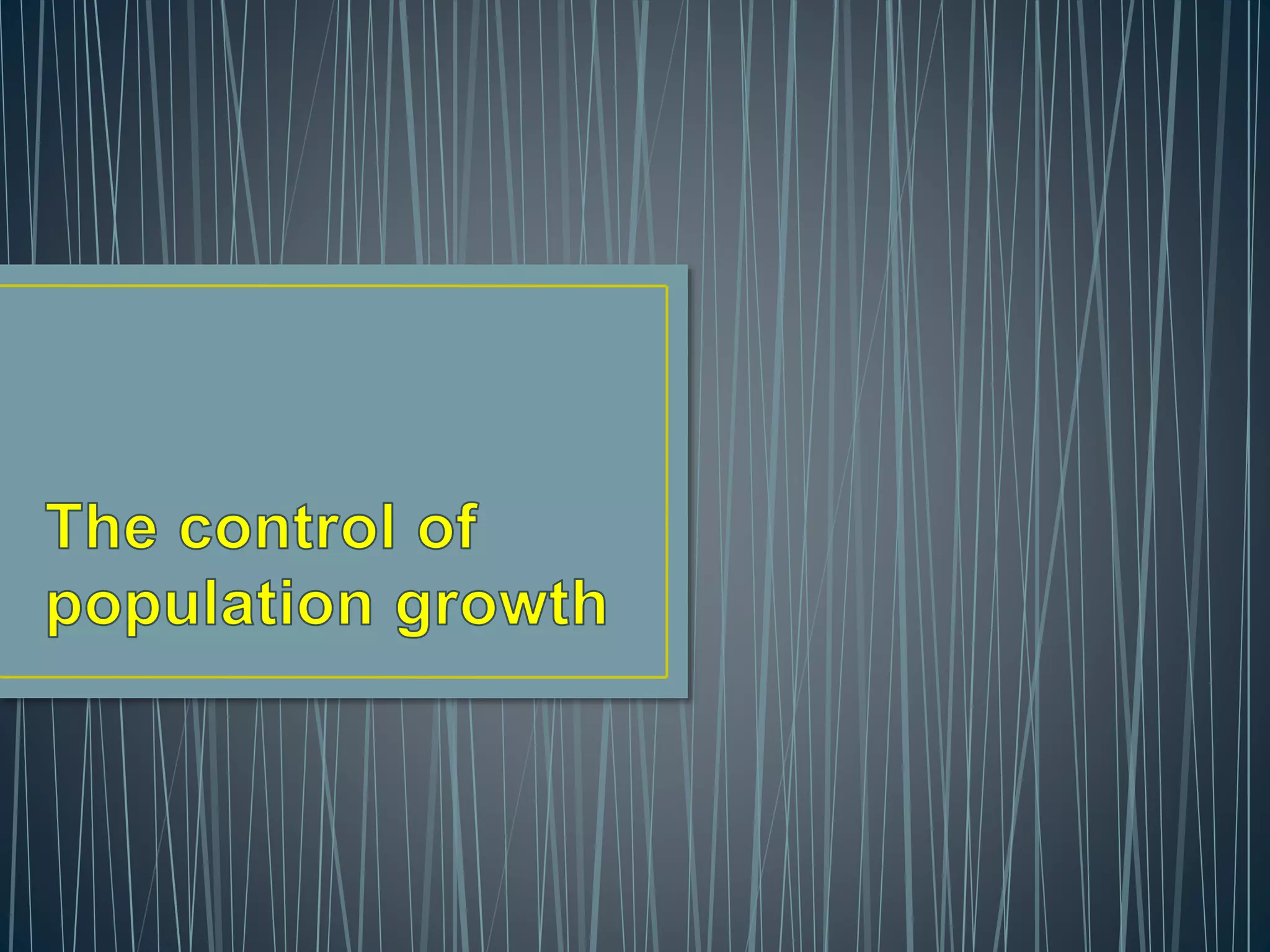 Control of population growth | PPT