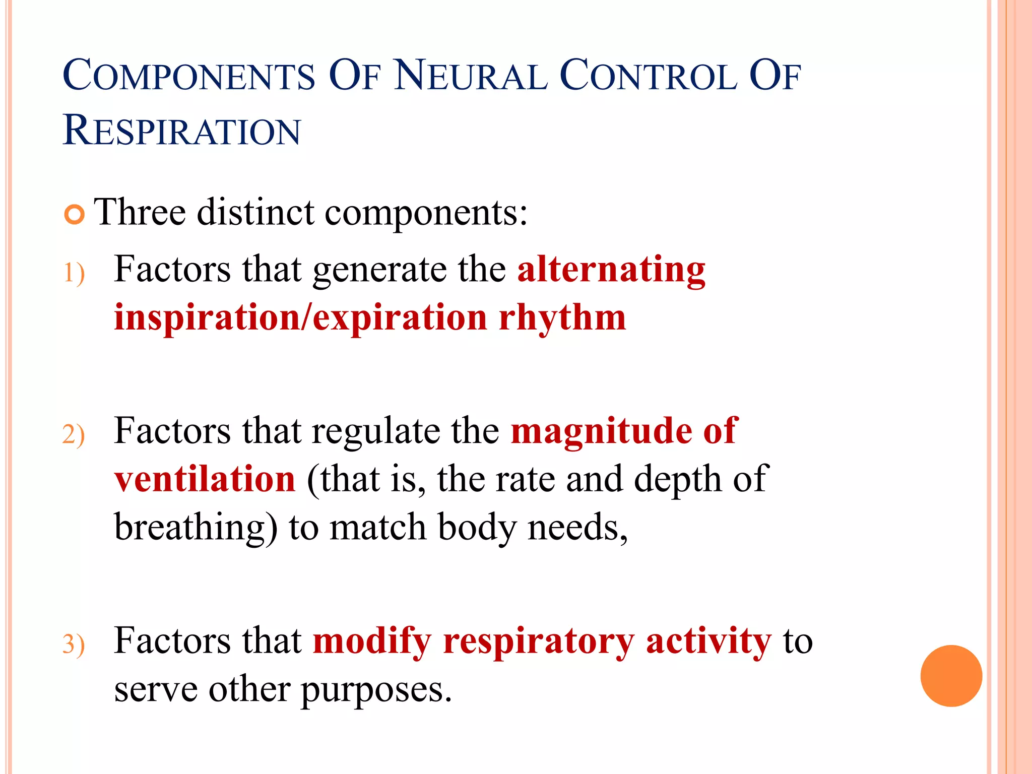 Control of respiration | PPTX
