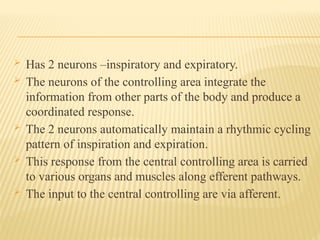 CONTROL OF RESPIRATION AND BREATHING ANESTHESIA | PPT