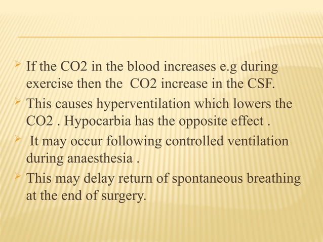 CONTROL OF RESPIRATION AND BREATHING ANESTHESIA | PPT