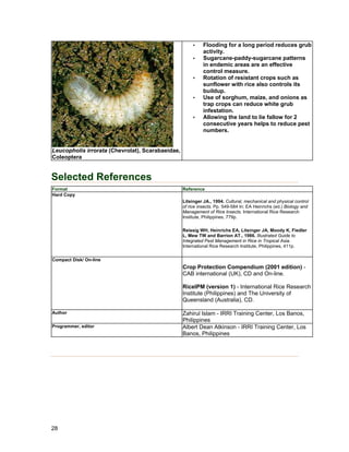 Control of rice insect pests | PDF
