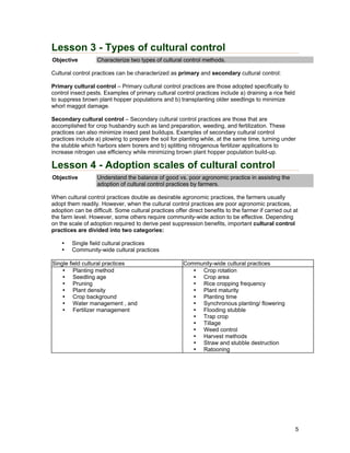 Control of rice insect pests | PDF