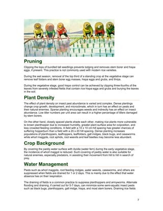 Control of rice insect pests | PDF