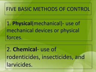 Control of rodents and insects | PPTX