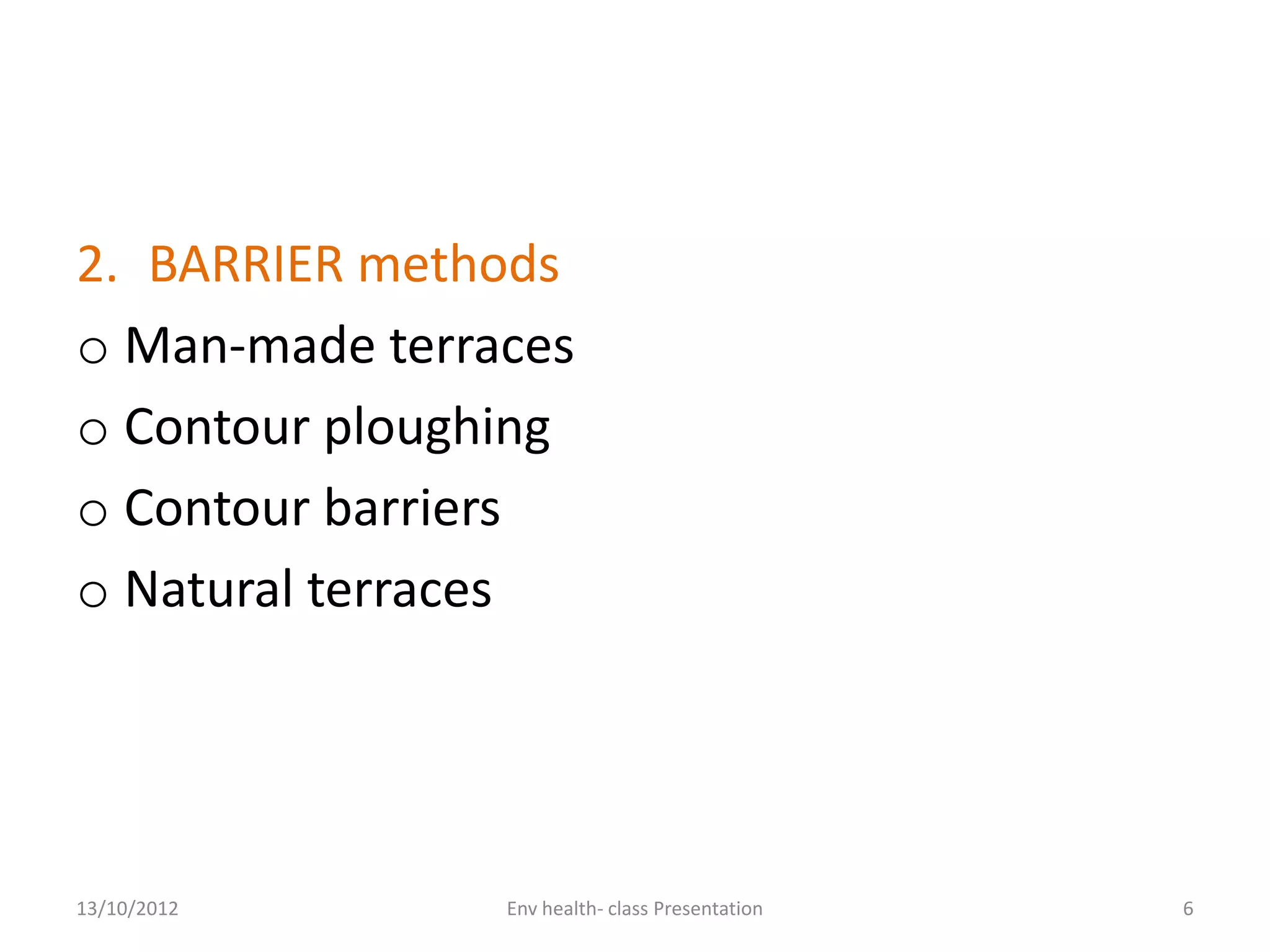 Control of soil erosion | PPTX