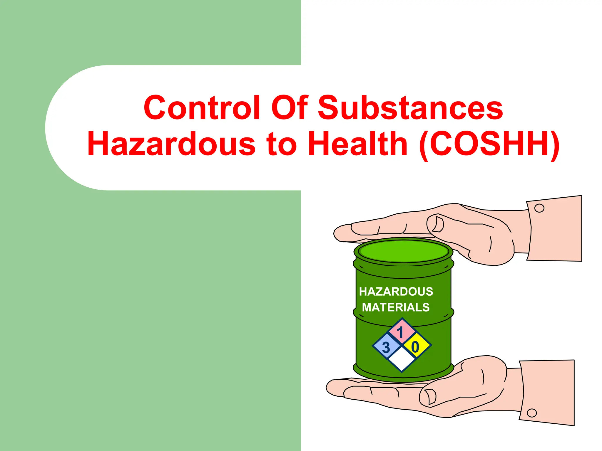 Control Of Substances Hazardous to Healt | PPT