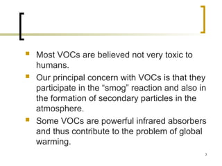 Control of Volatile Organic Compounds (VOCs) - with example ...