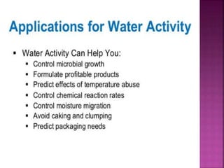 Control of water activity | PDF