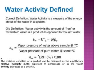 Control of water activity | PDF