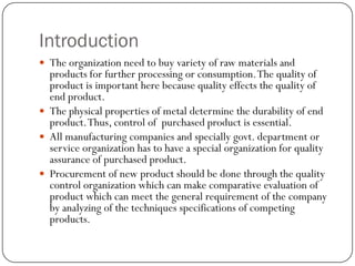 Control on purchased product qm | PPTX