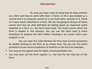 control structure in visual basic | PPTX
