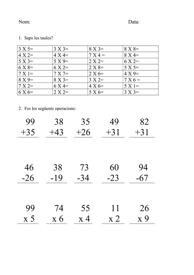 Control operacions 3r | DOC