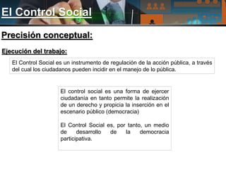 Control organizacional - Control politico - Control social - Control ...