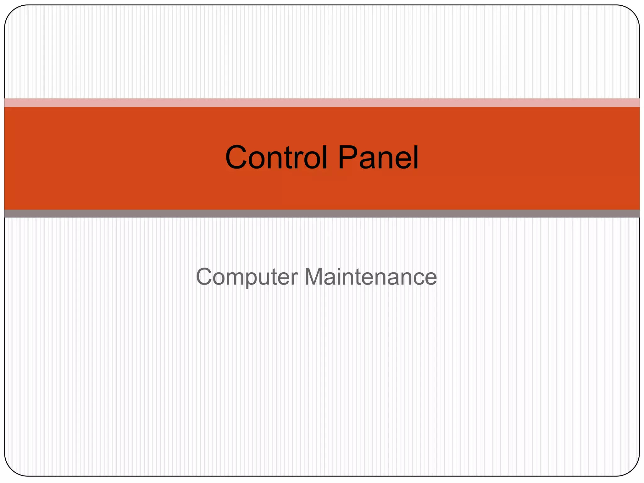 Control Panel | PPTX