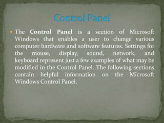 Control panel | PPT