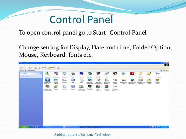Control panel | PPTX