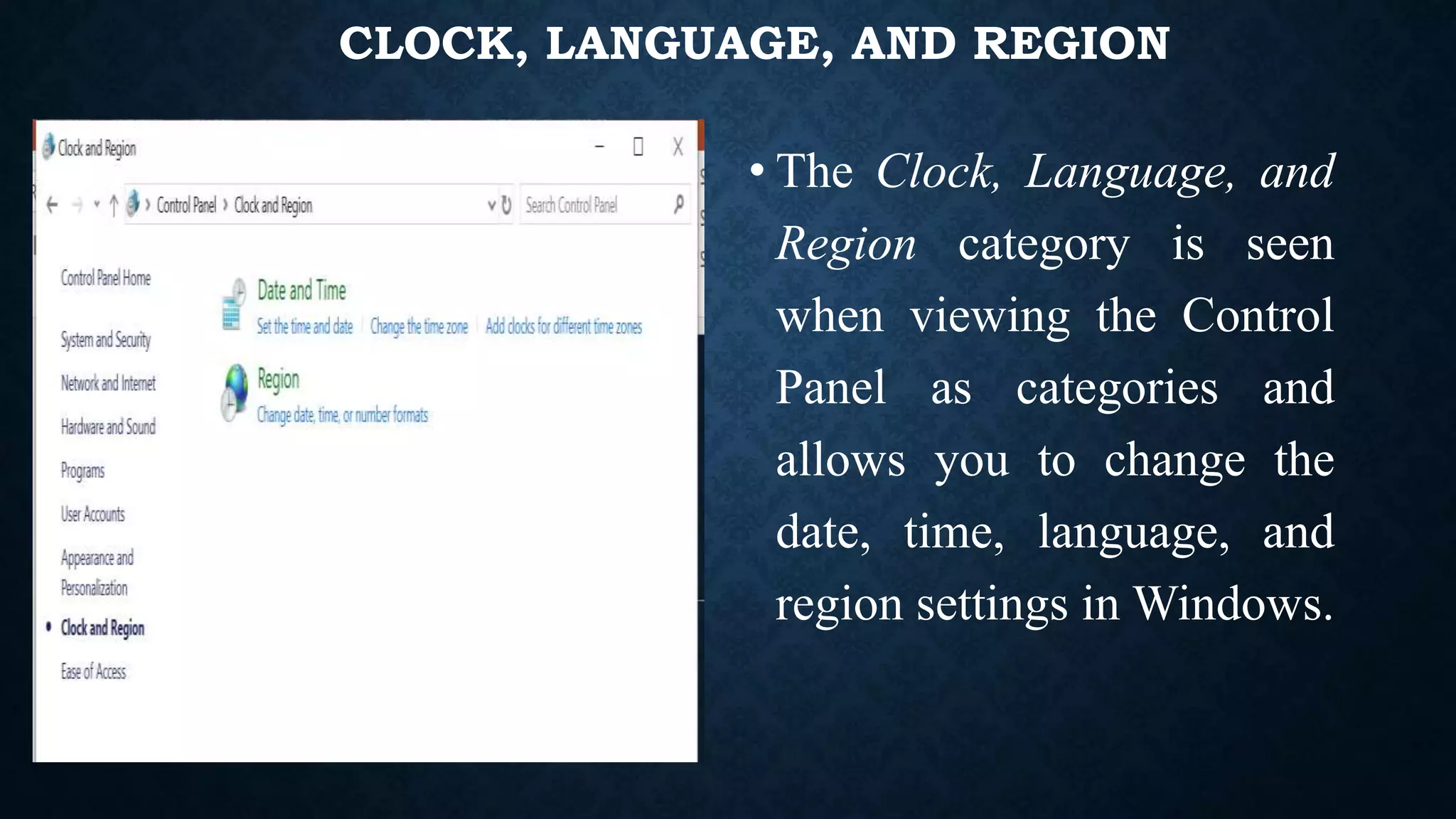 Control panel | PPTX