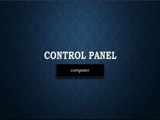 Control panel | PPT