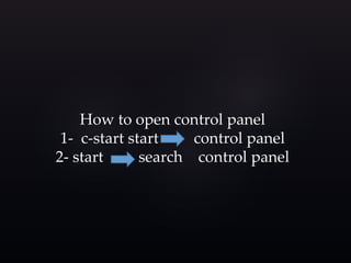 Control panel | PPT