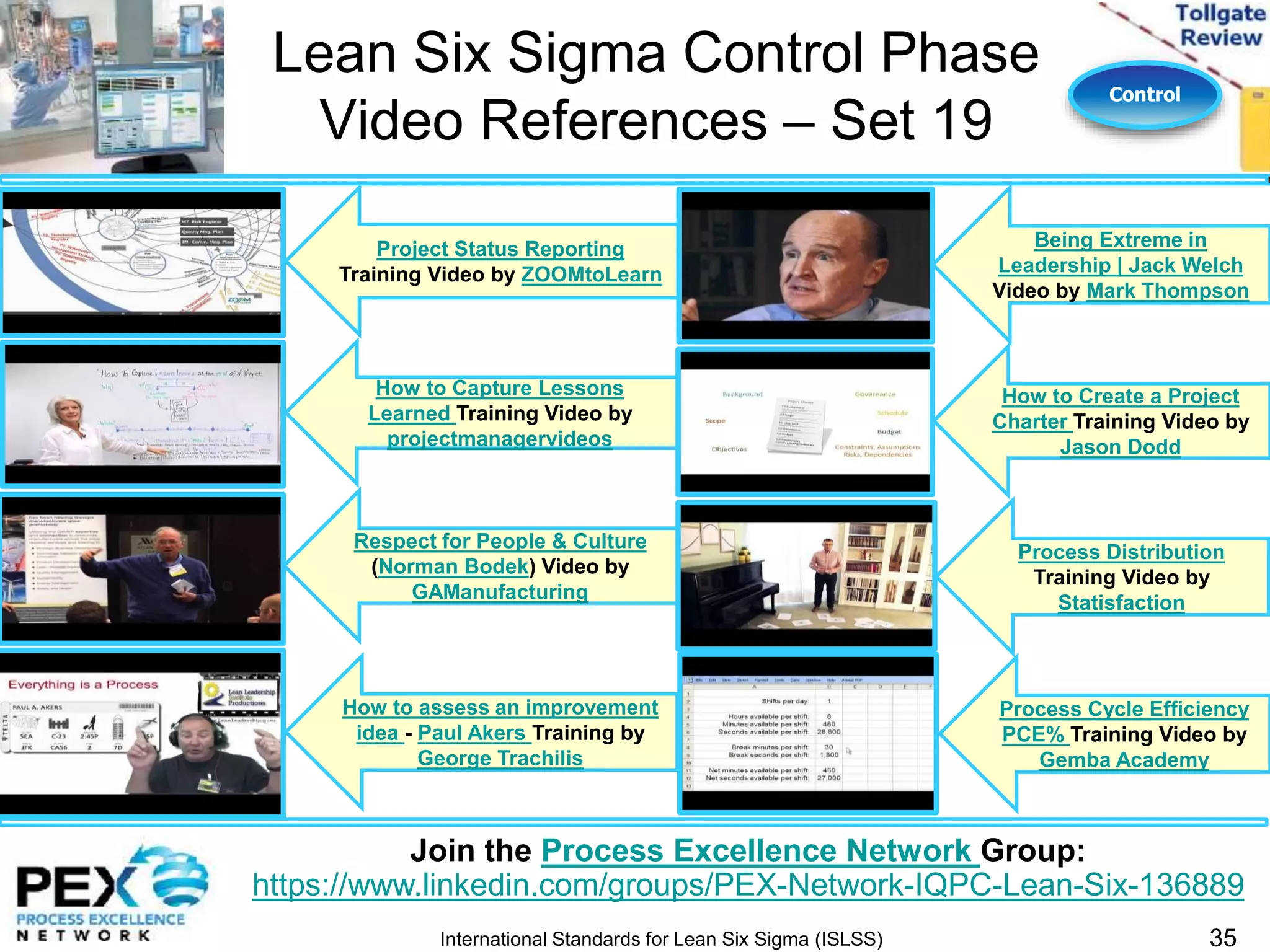 Control phase lean six sigma tollgate template | PPTX