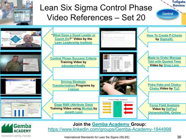 Control phase lean six sigma tollgate template | PPTX
