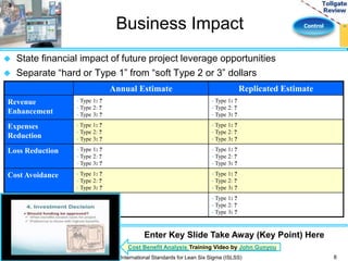 Control phase lean six sigma tollgate template | PPTX