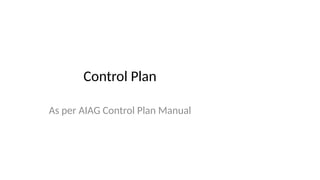 Advanced Product Quality Planning and Control Plan Documentation ...