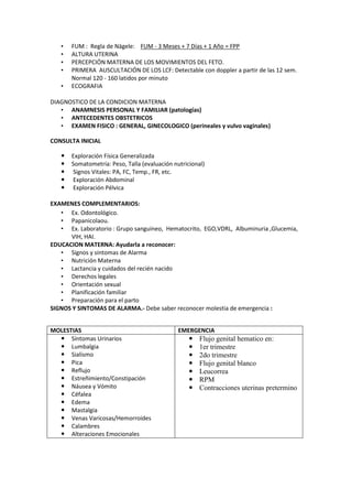 Control prenatal | DOCX