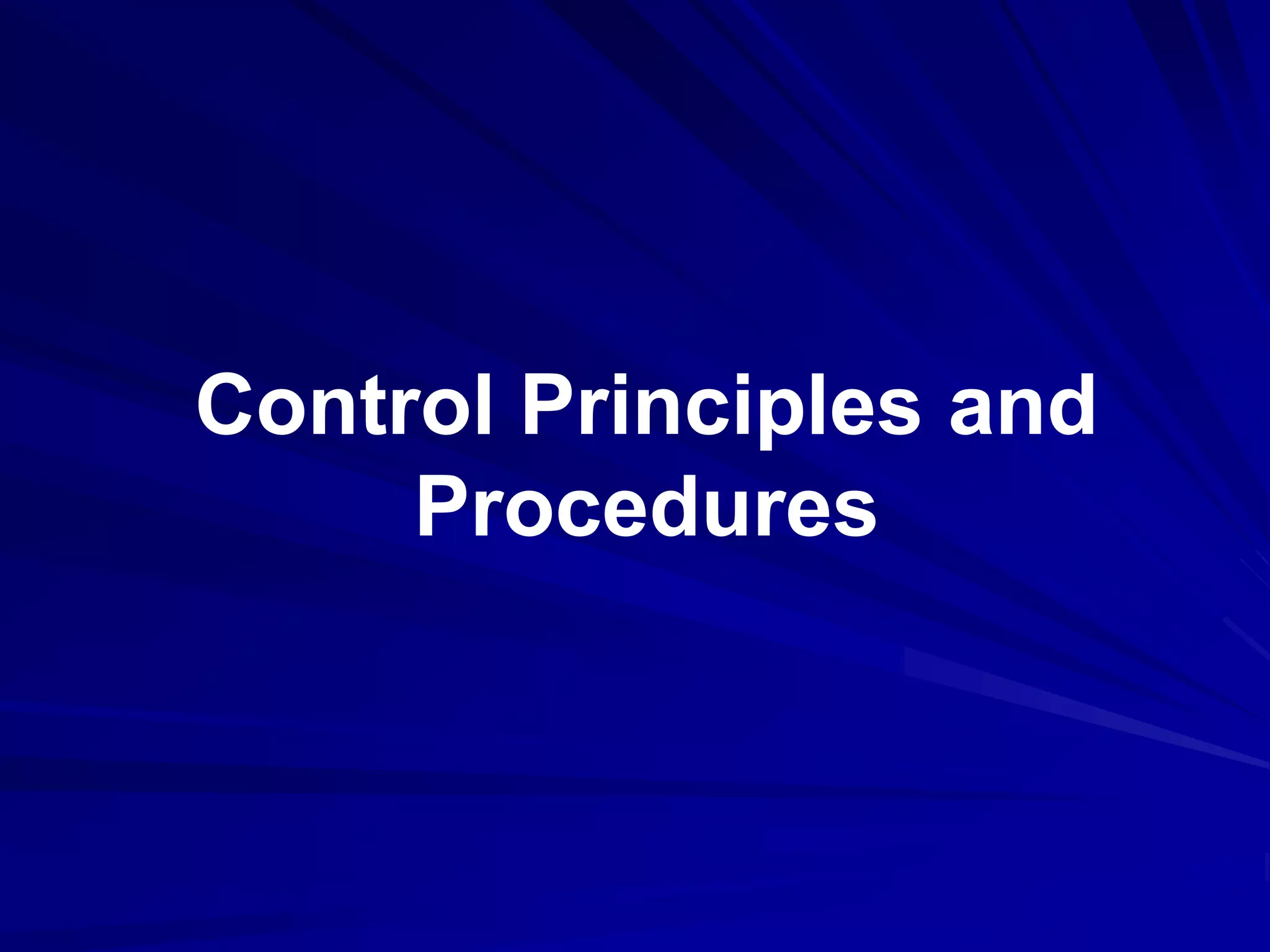 Control principles and procedures | PPT
