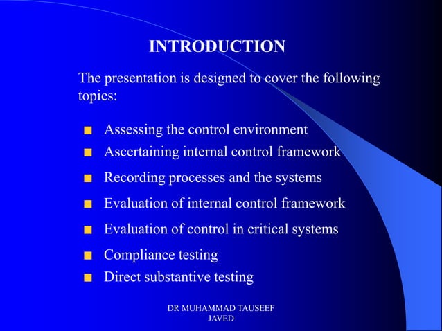 Control risk dr muhammad tauseef javed | PPT