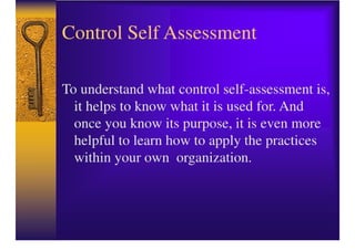 Control Self Assessment | PDF