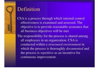 Control Self Assessment | PPT