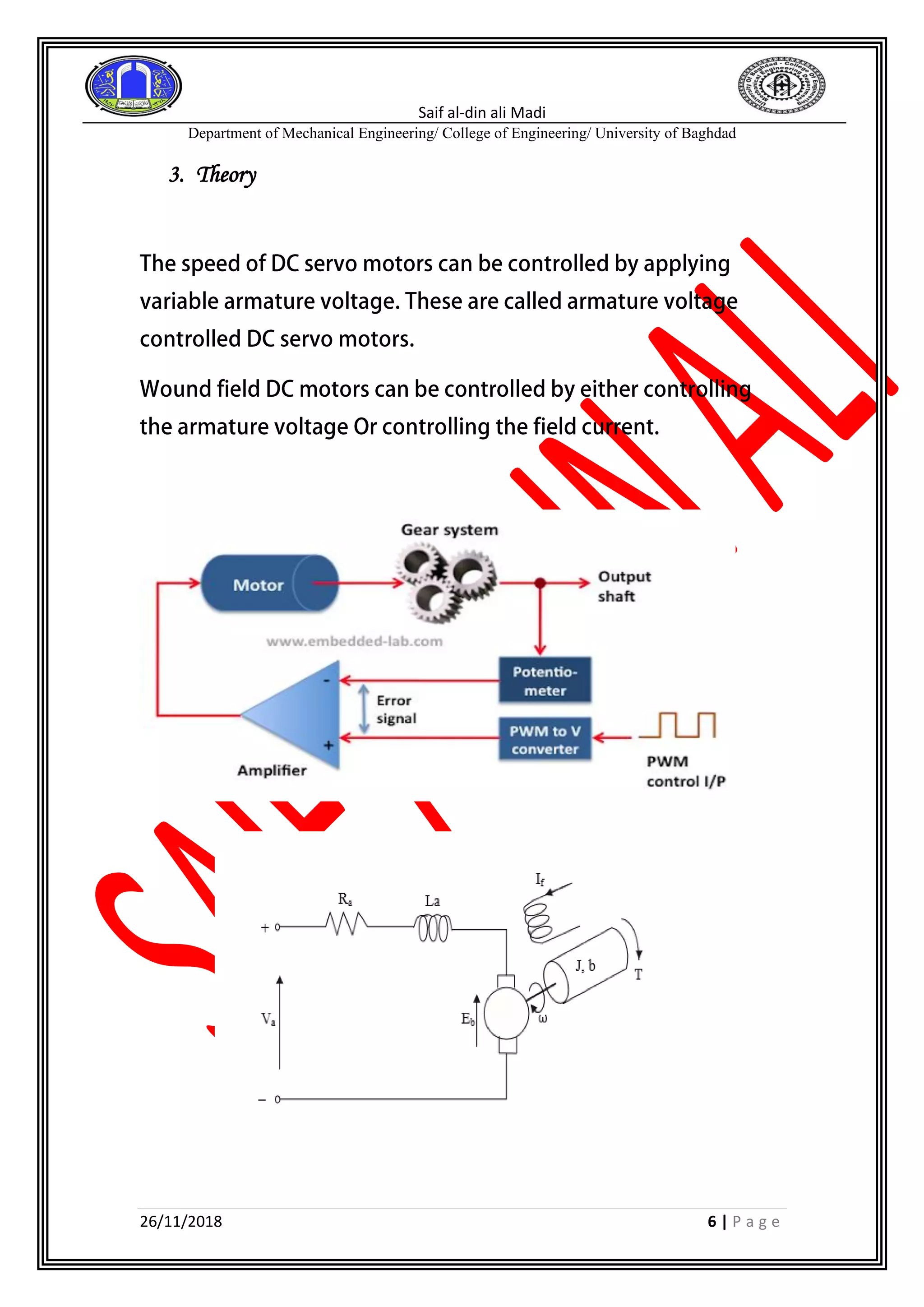 Control servo motors | PDF