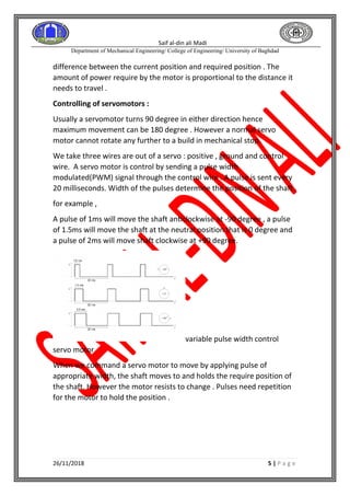 Control servo motors | PDF
