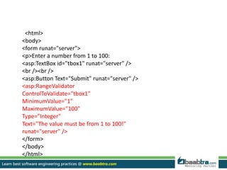 Controls in asp.net | Web Development | Internet