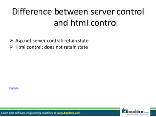 Controls in asp.net | Web Development | Internet