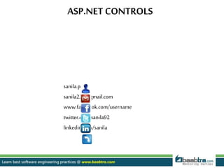 Controls in asp.net | Web Development | Internet