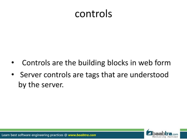 Controls in asp.net | Web Development | Internet