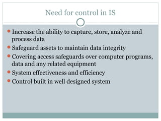 Controls in information system | PPT