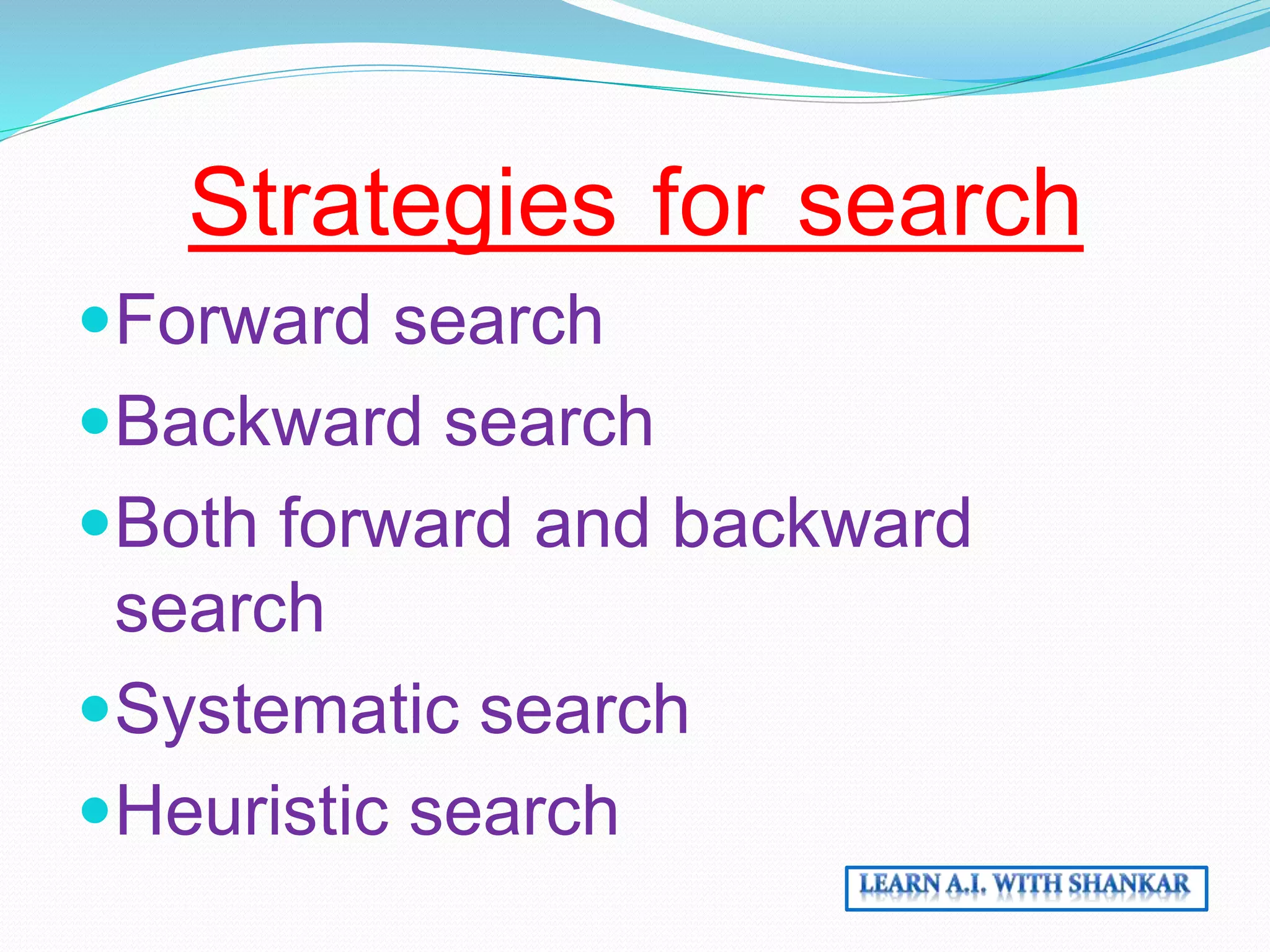 Control Space Strategies in Artificial Intelligence.pptx | Search | Internet