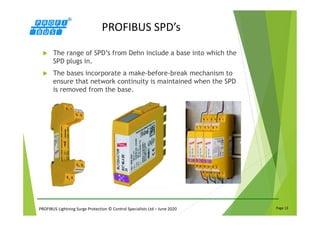 PROFIBUS lightning surge protection - Peter Thomas, CSL - 10 june 2020 ...
