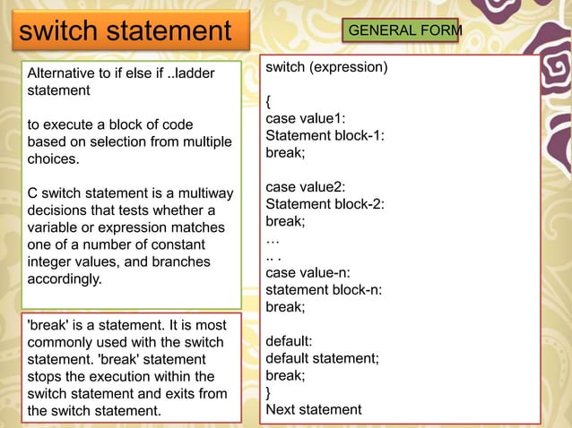 Control statement-Selective | PPT