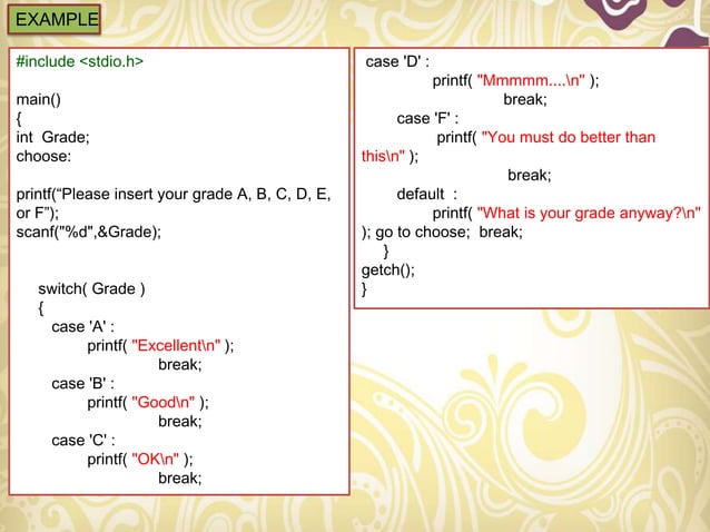 Control statement-Selective | PPT