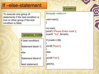 Control statement-Selective | PPT