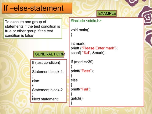 Control statement-Selective | PPT