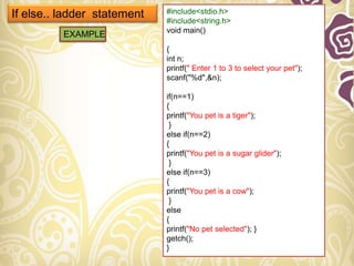 Control statement-Selective | PPT