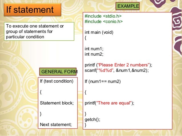Control statement-Selective